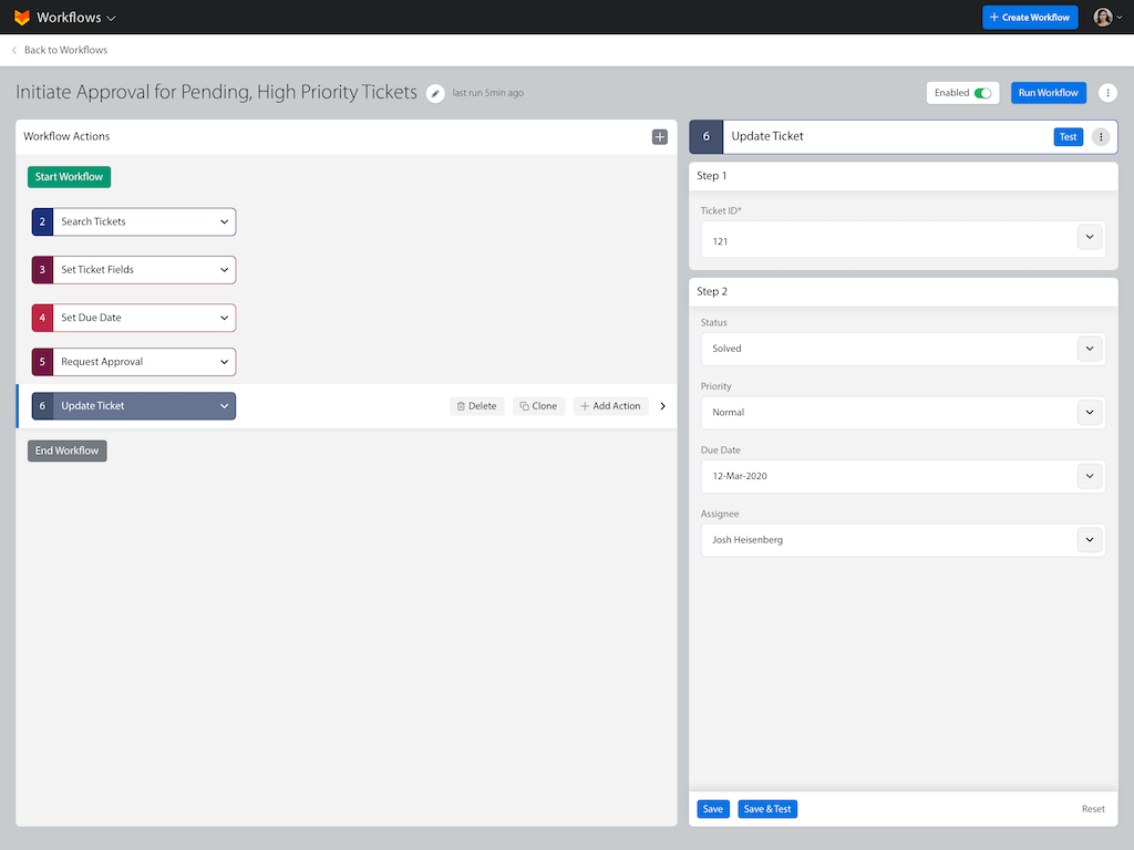 HappyFox Workflows App Integration with Zendesk Support